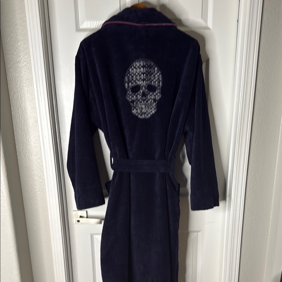 Robert Graham | Bath | Robert Graham Navy Robe With Skull Design | Poshmark